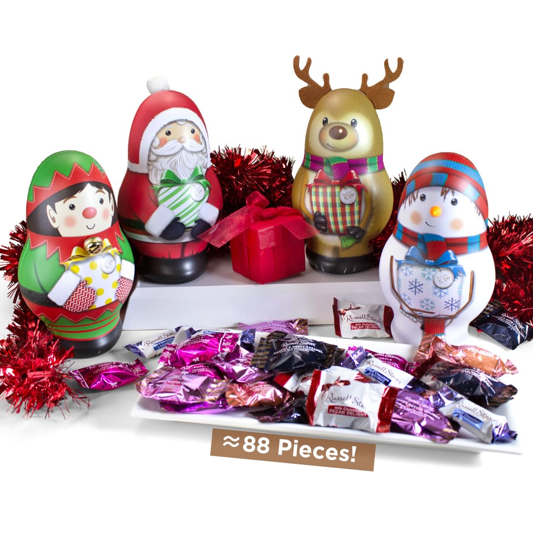 Amazon.com: RUSSELL STOVER Festive Figure Holiday Chocolate Gift Tins ...