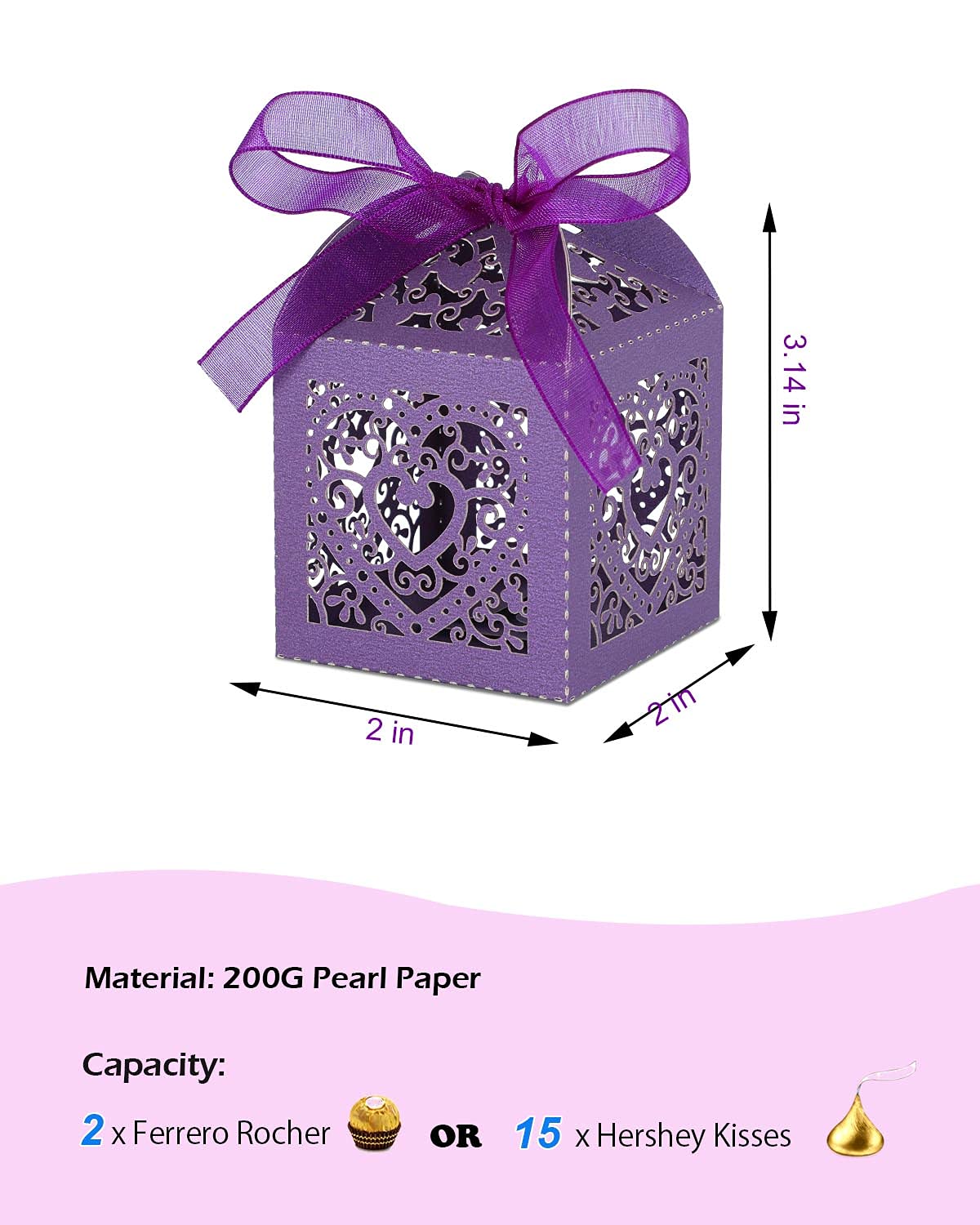 Purple Wedding Favor Boxes