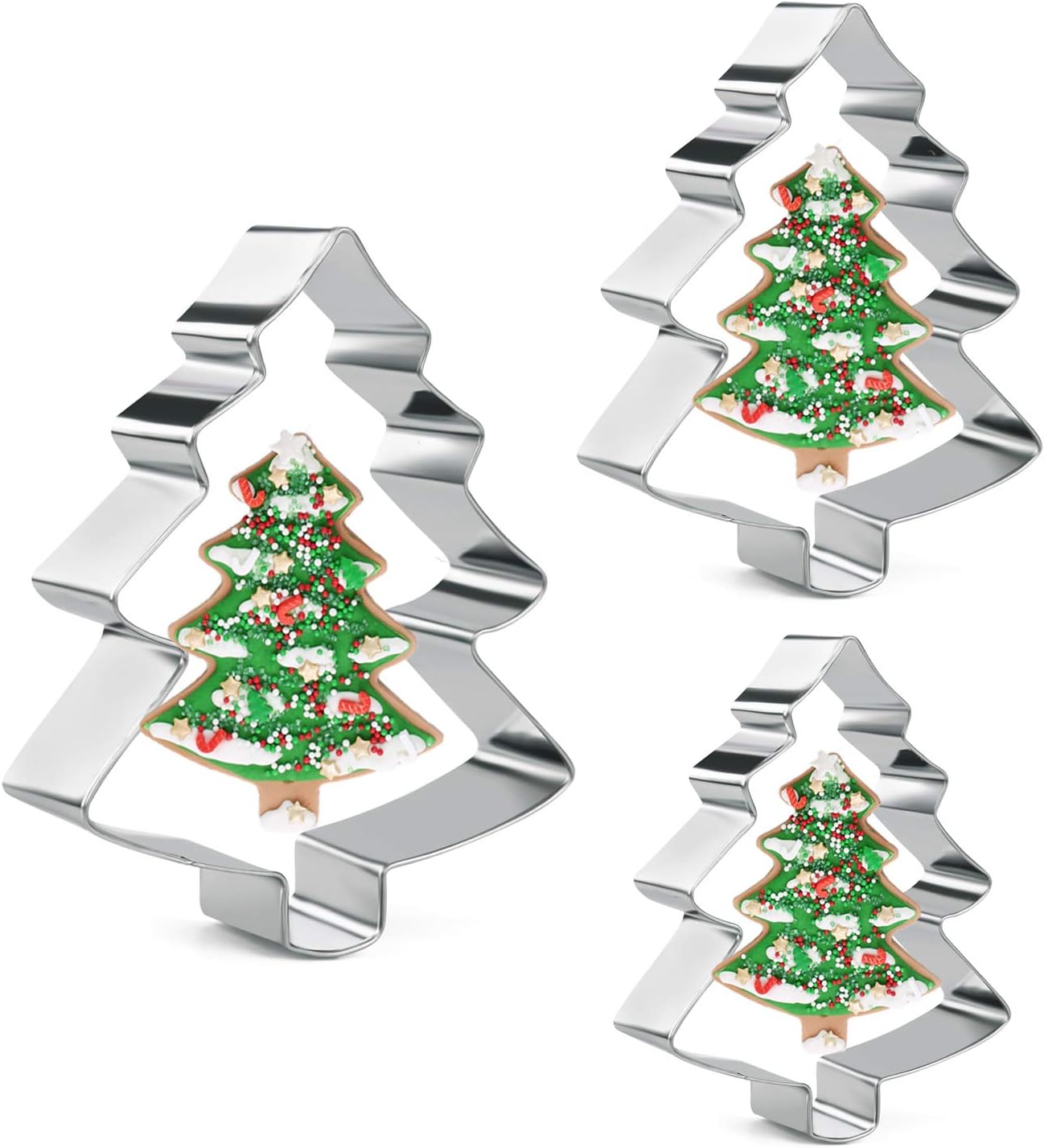 Giant Christmas Cookie Cutter Set - 5 Piece - Stainless Steel : Amazon ...