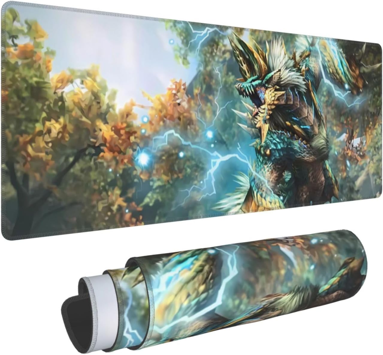 Amazon.com: Gaming Monster Mouse Pad Hunter Extended Large Mousepad Non ...