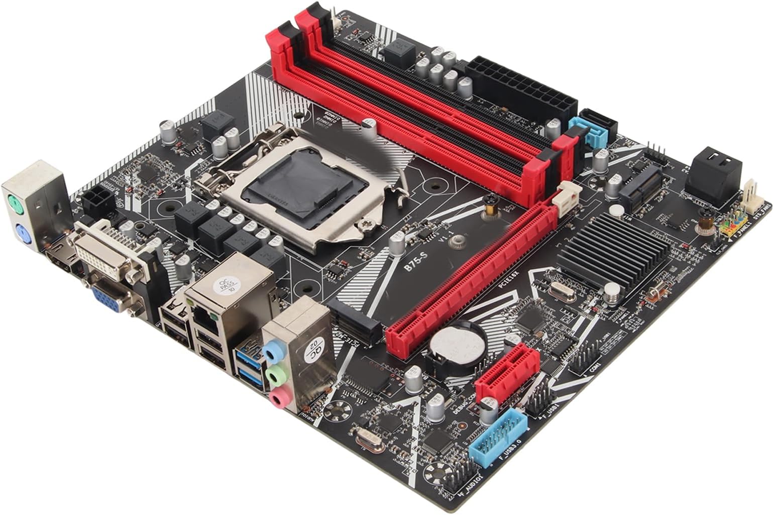 Amazon.com: Gaming Motherboard, B75 S Mining Mainboard with Gigabit NIC ...