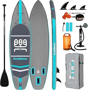 Amazon.com : FunWater Stand Up Paddle Board Ultra-Light Inflatable ...