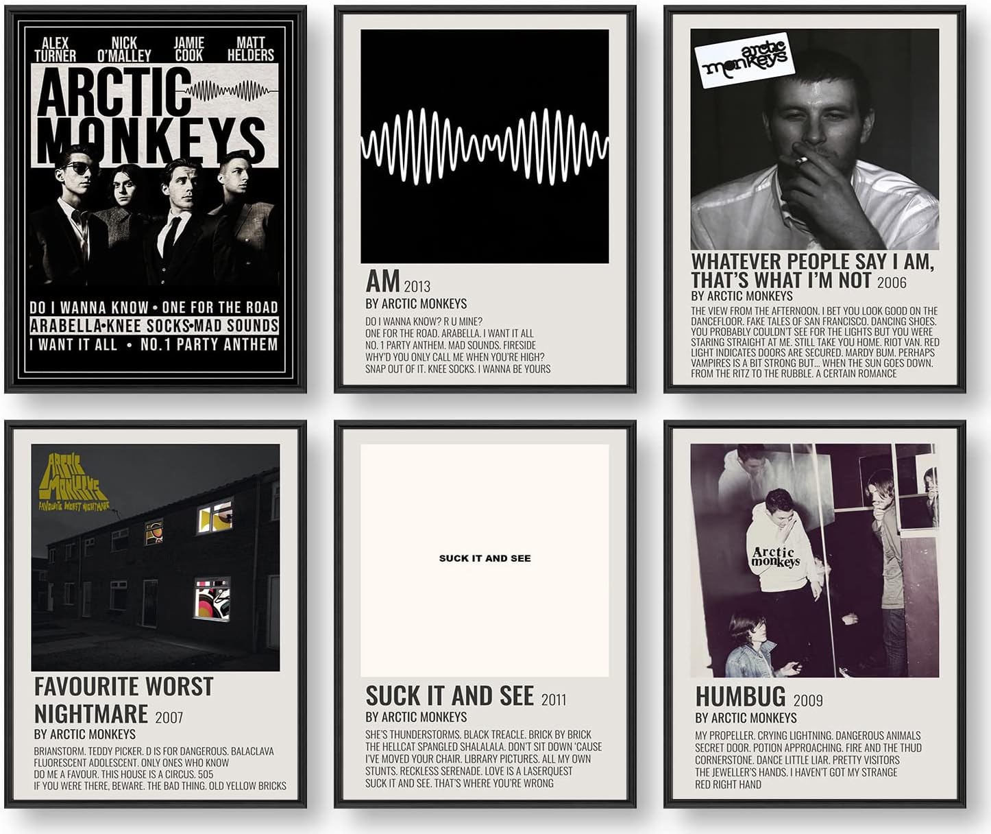 Amazon.com: IZOOMIHOME Arctic Monkeys Poster, Album Cover Limited ...