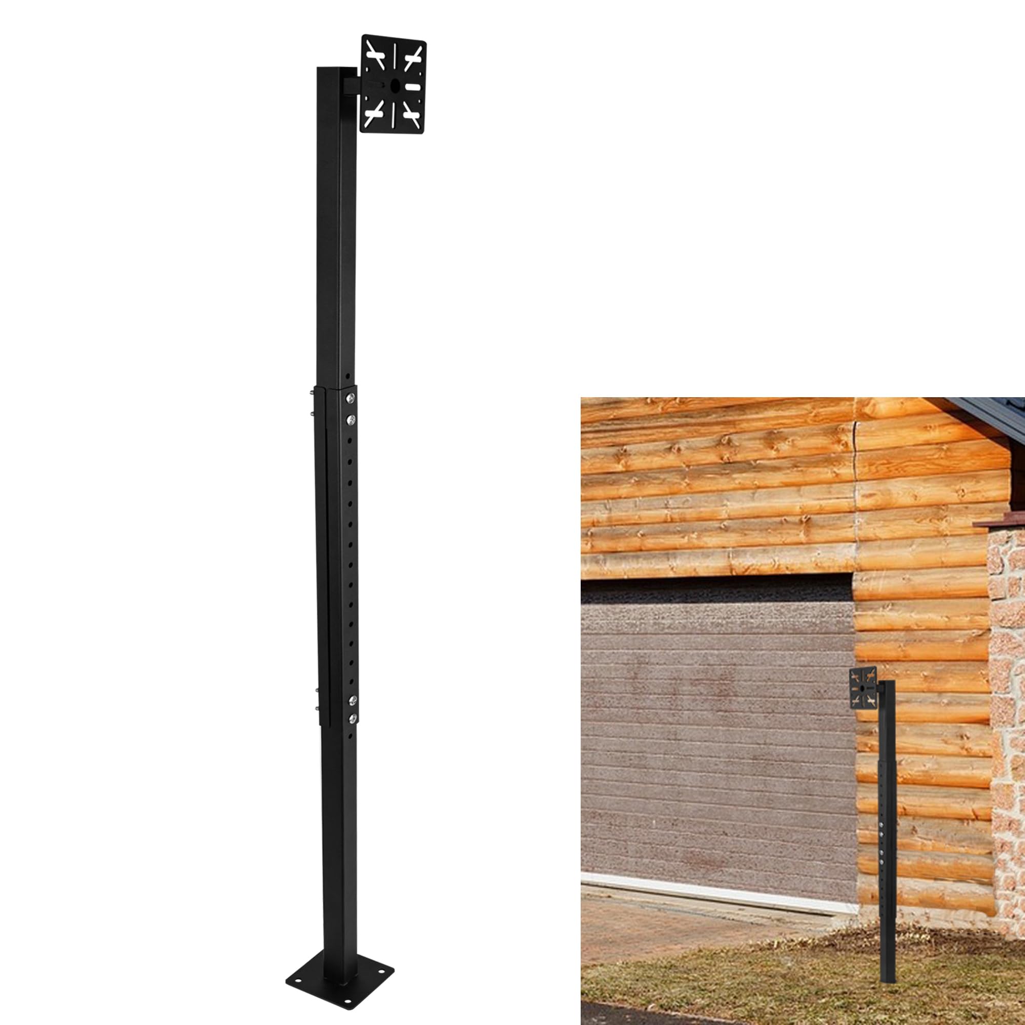 Amazon.com: Keypad Mounting Post Bracket,Gooseneck Pedestal Post Gate ...