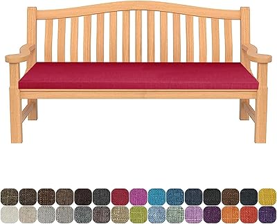 Amazon.com: amberr Outdoor Bench Cushion 48 x 18 Inch Waterproof Patio ...