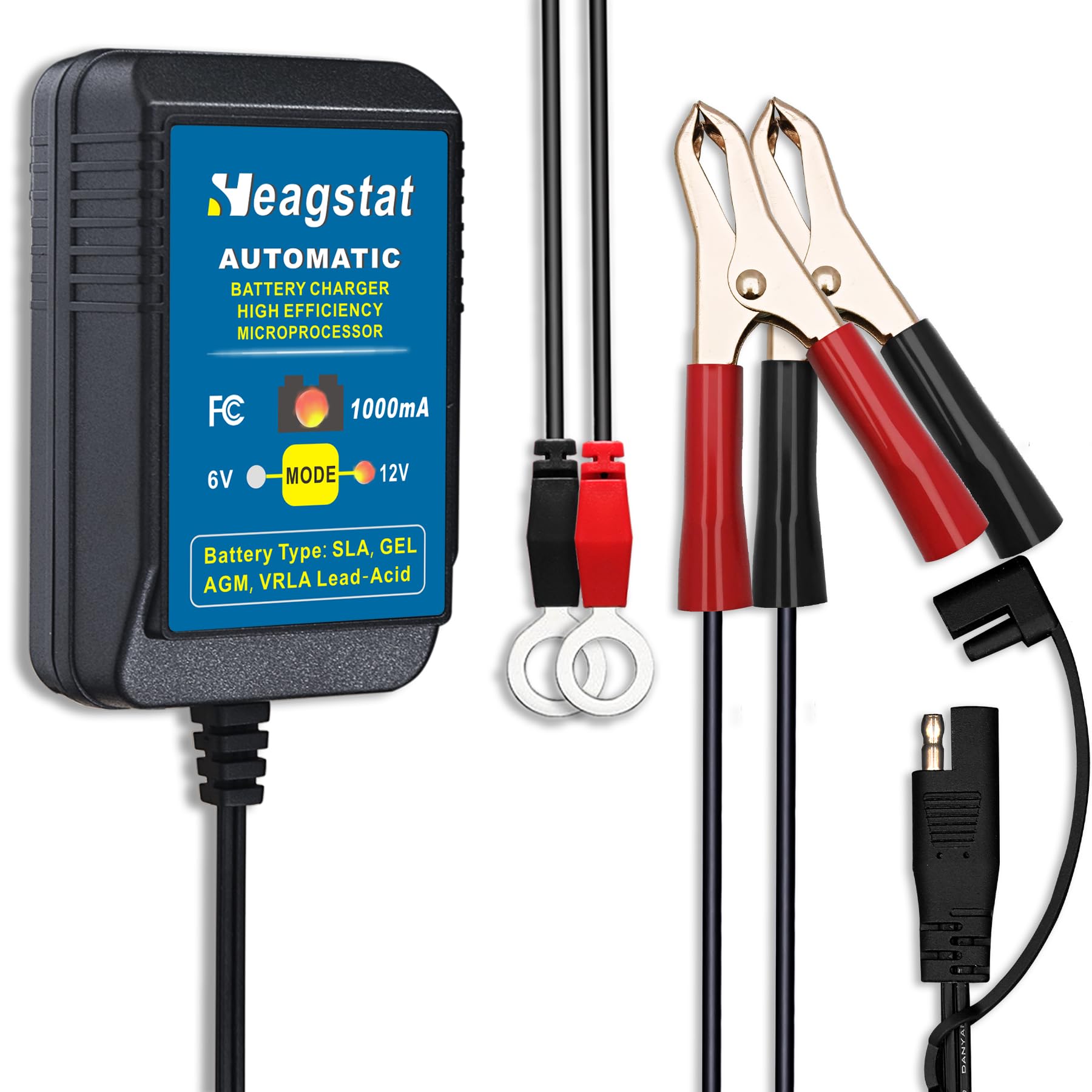 Amazon.com: Heagstat 1-Amp Fully-Automatic Smart Battery Charger ...