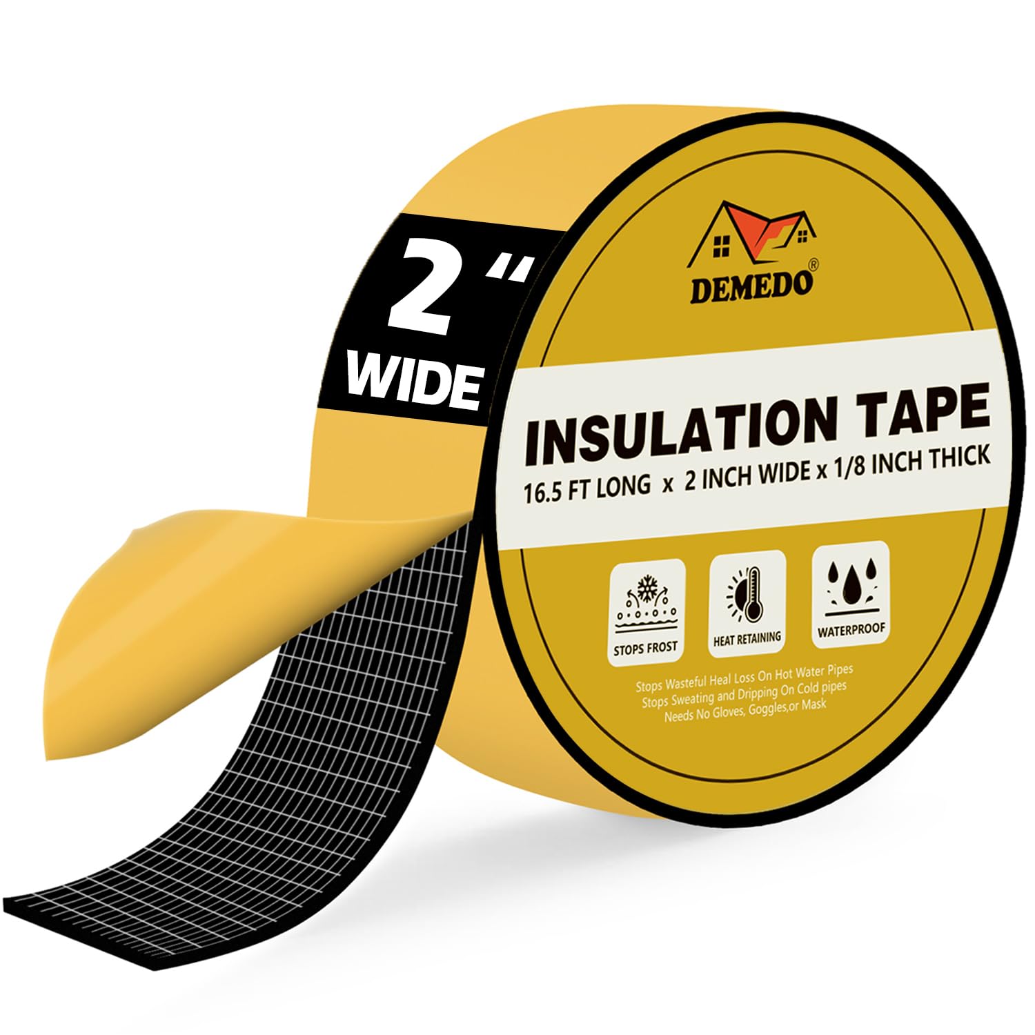 Amazon.com: Pipe Insulation Tape, 16.5 FT x 2 Inch Pipe Insulation Roll ...
