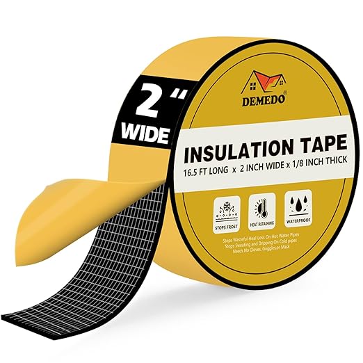 Amazon.com: Pipe Insulation Tape, 16.5 FT x 2 Inch Pipe Insulation Roll ...