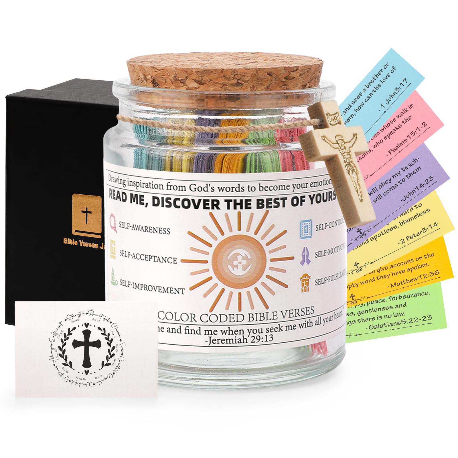Amazon.com: INCOK Christian Bible Verse Jar - 120 PCS Personal Self ...