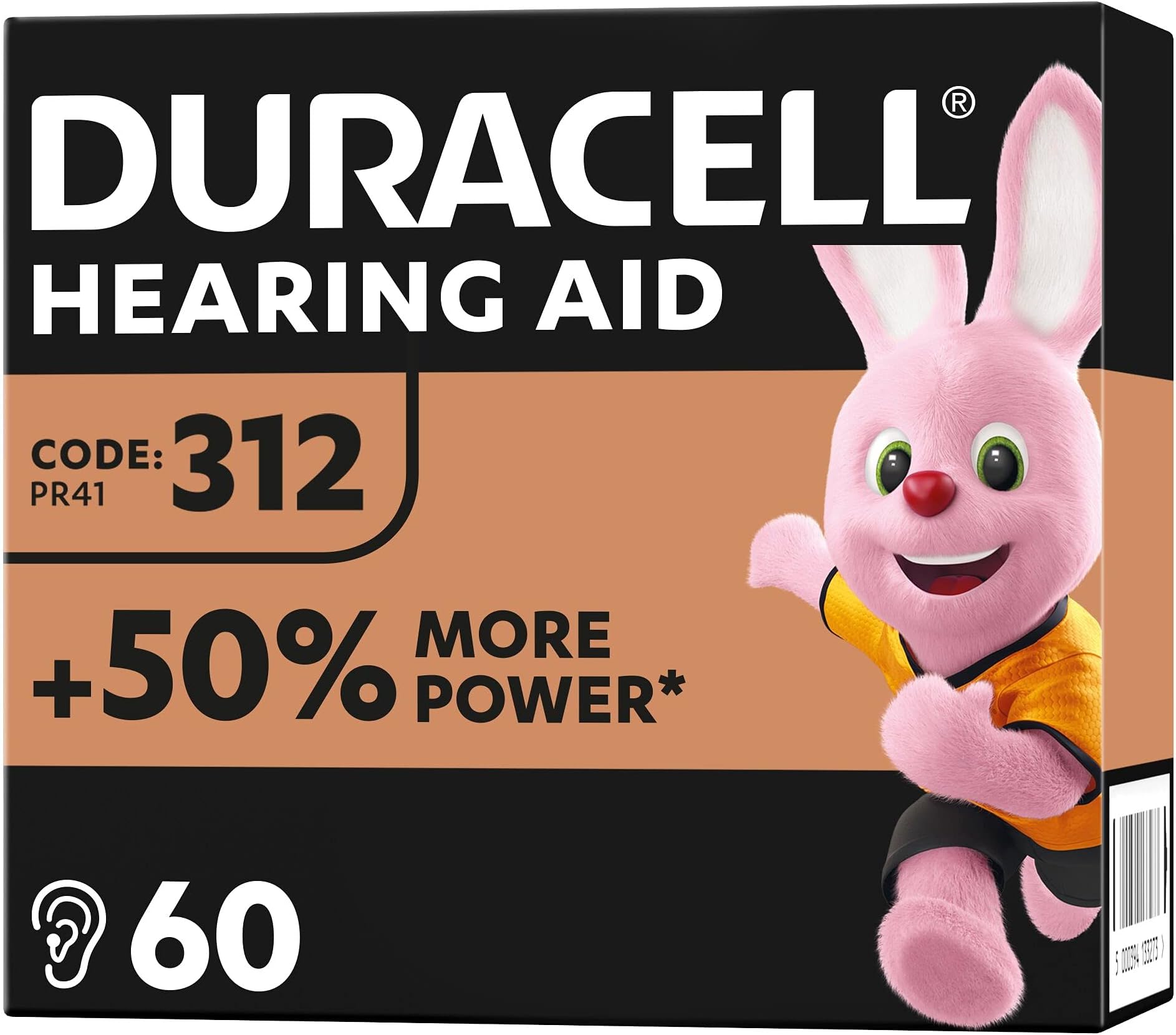 ZENIPOWER HEARING AID BATTERY A312 SIZE 312 6 CARD OF 10 = 60 BATTERIES ...