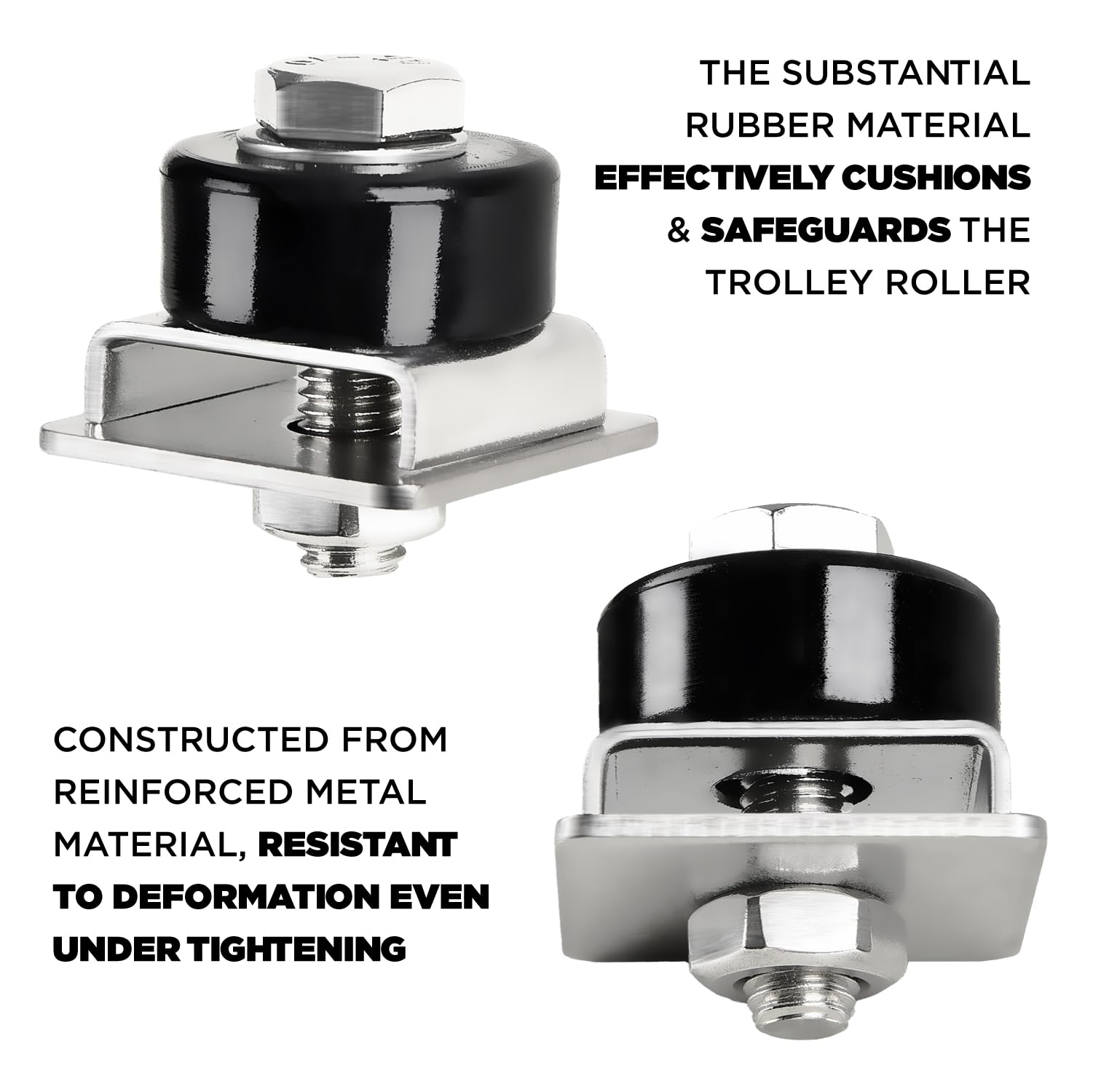 Snapklik.com : WIMART 304 Stainless Steel Trolley Roller Wheels Limit ...