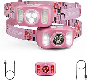 Amazon.com : Upgraded Headlamp Rechargeable, Ultra Bright Headlight ...