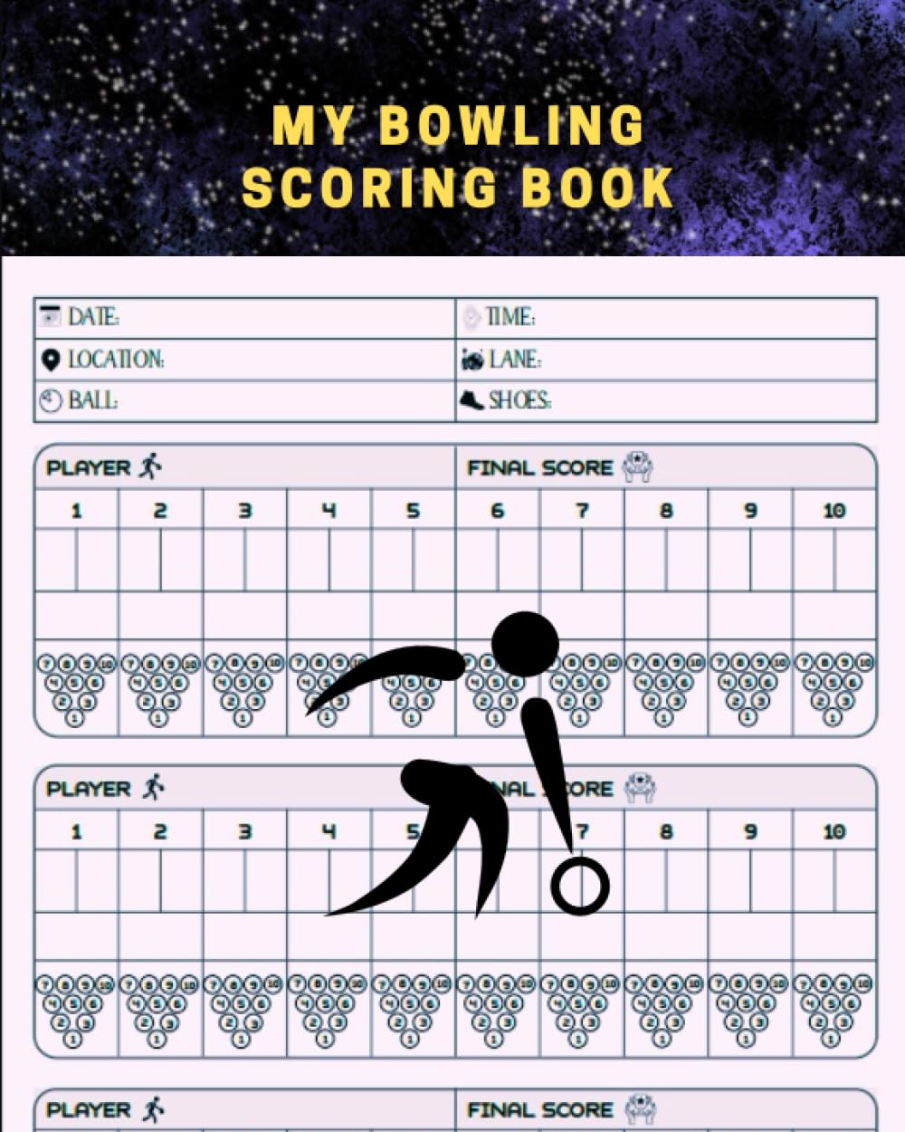 My Bowling Scoring Book: Game Record Keeper Notebook: Hoyle, Luis ...