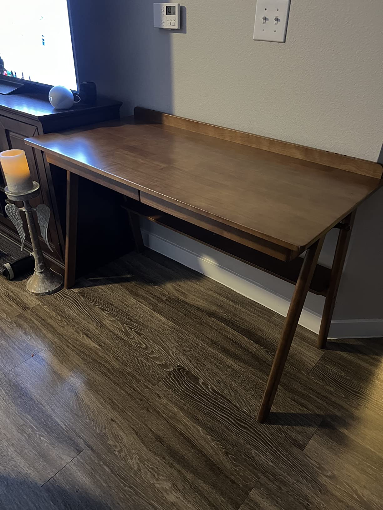 $41/mo - Finance Ytaoka 63" Solid Wood Desk Mid Century Modern Desk ...