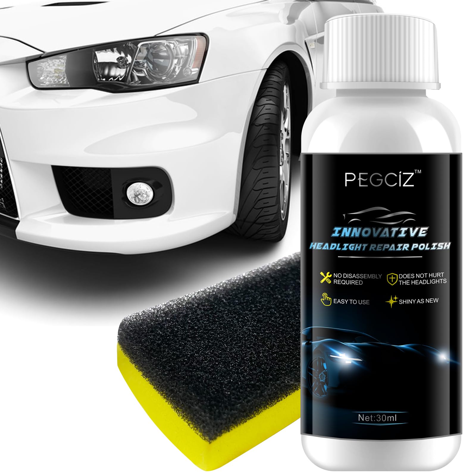 Car Headlight Repair Fluid 30ML Headlight Restorer Cleaner Scratch ...