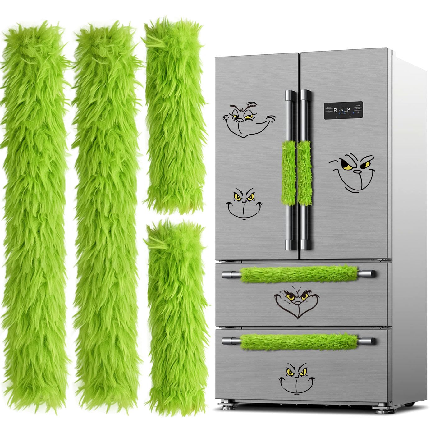 Amazon.com: Pawliss 4 Pieces Christmas Refrigerator Handle Covers ...