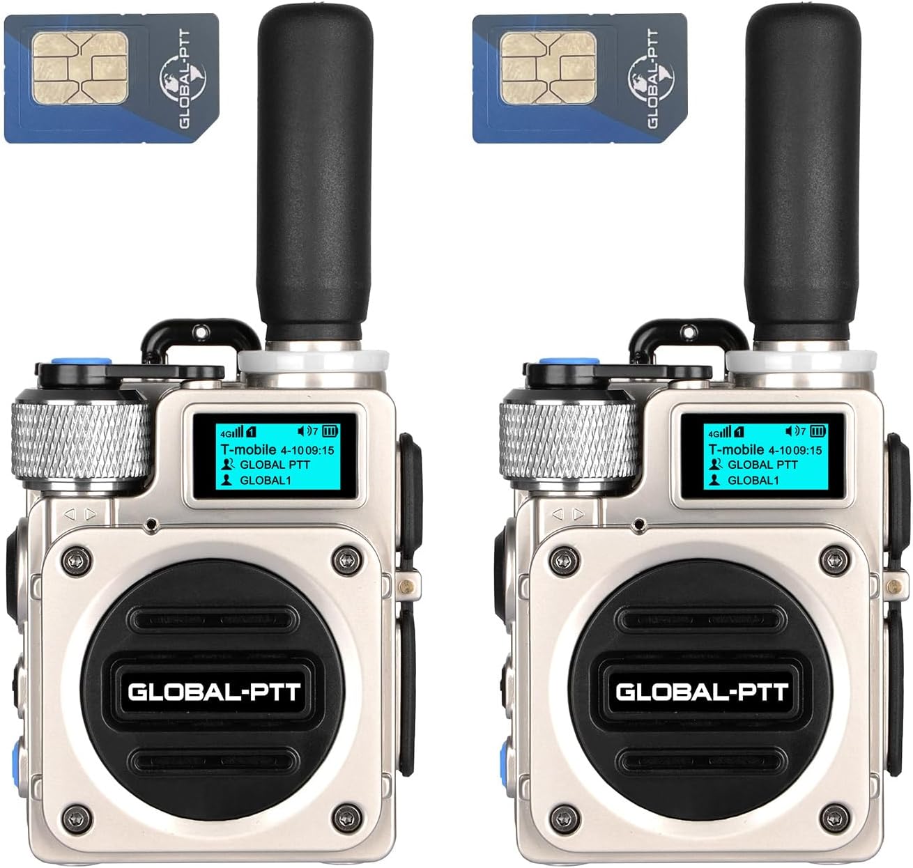 Amazon.com: 2-Pack globalptt G6 walkie Talkie Mini 4G POC Two Way Radio ...