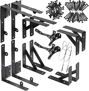 Amazon.com: 2 Sets Fence Gate Kit Gate Hardware with Gate Latch, Gate ...
