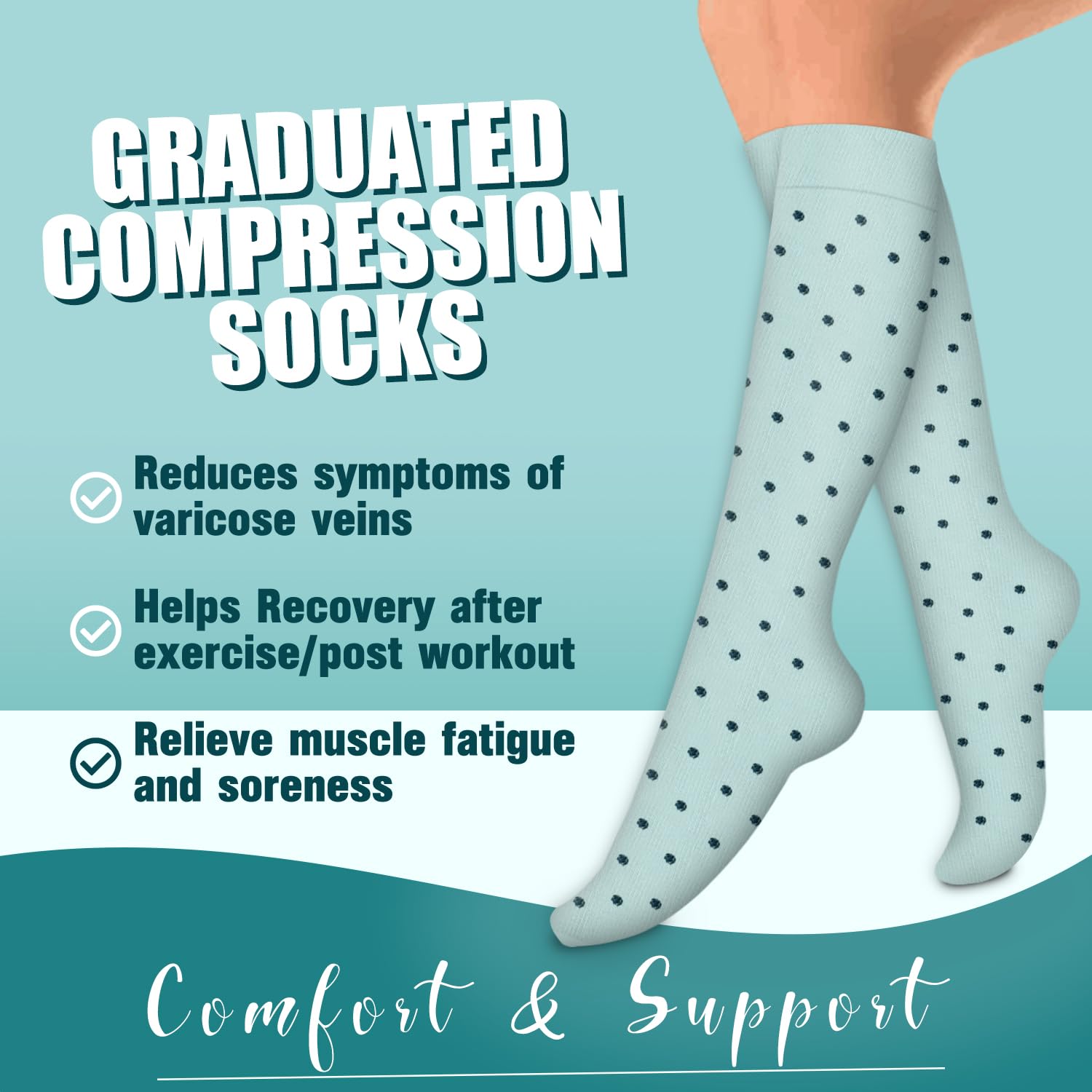 Snapklik.com : Laite Hebe 4 Pairs-Compression Socks For Women&Men ...