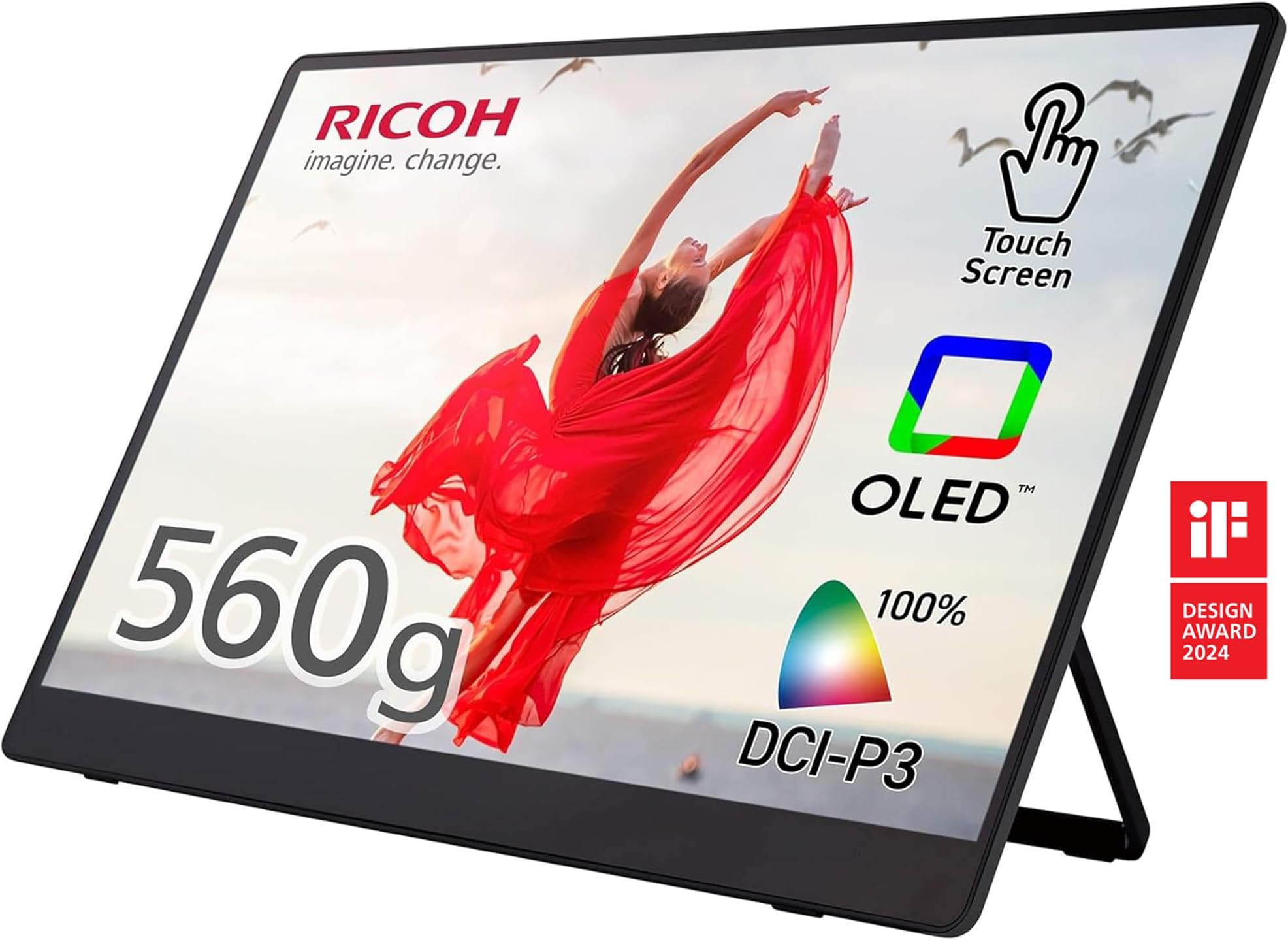 Ricoh 15.6 Inch 150BW Wireless Portable Monitor 1920x1080 OLED USB C ...