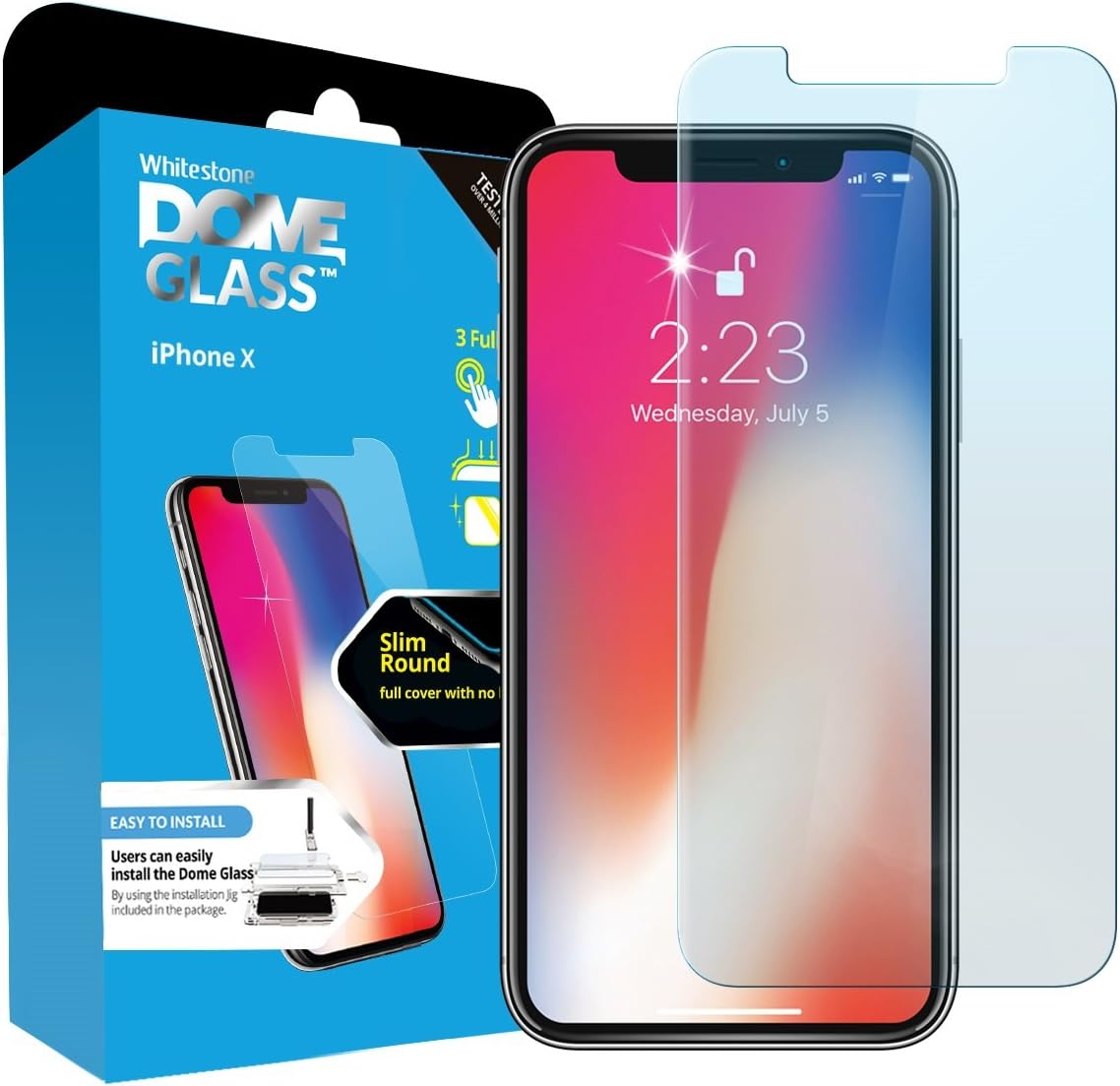 Amazon.com: Dome Glass iPhone X Screen Protector Tempered Glass ...