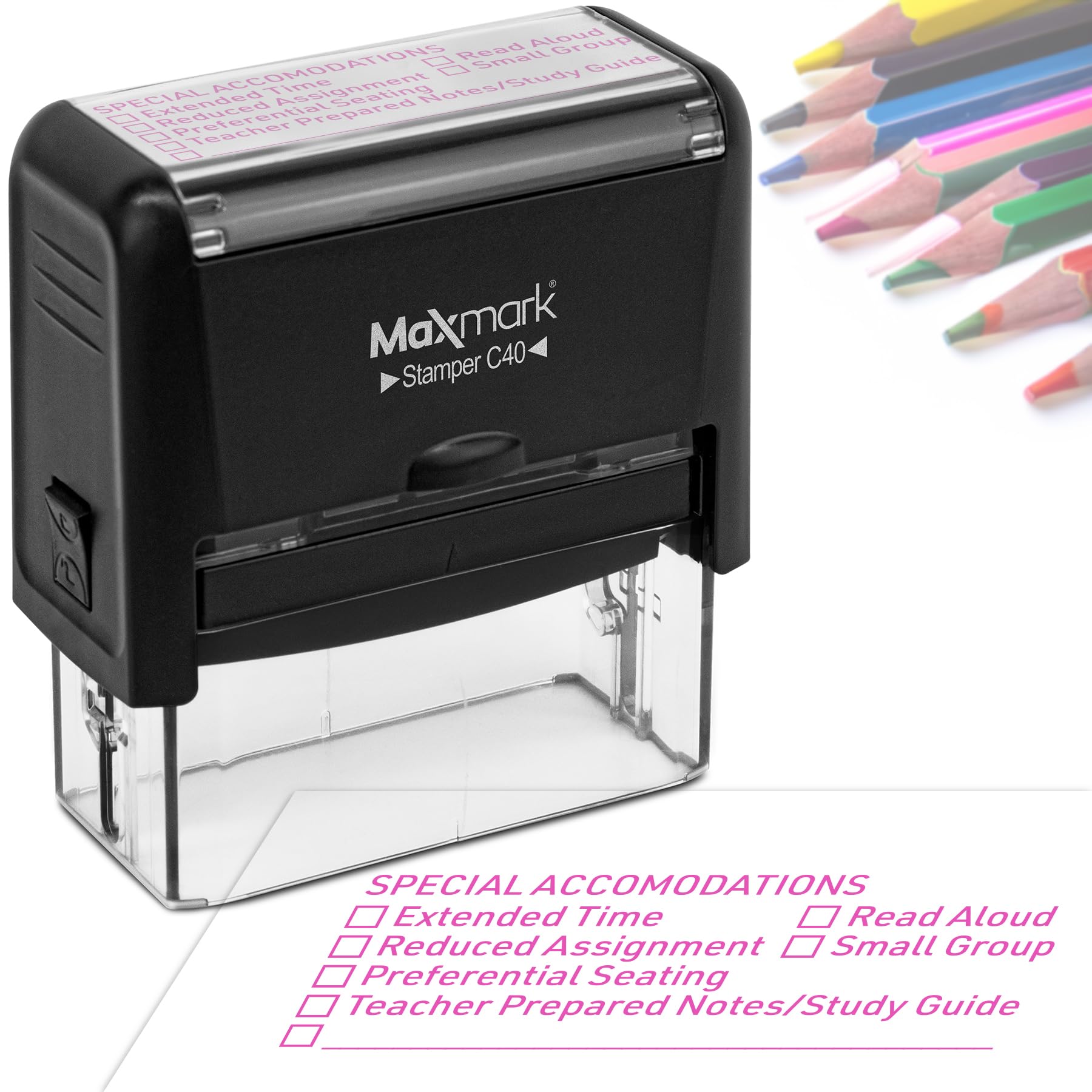 Amazon.com : SPED Modifications Or Accommodation Self Inking Stamp ...