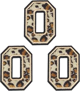 Amazon.com: MECCANIXITY Letters O Patches Leopard Iron-On Letters O ...