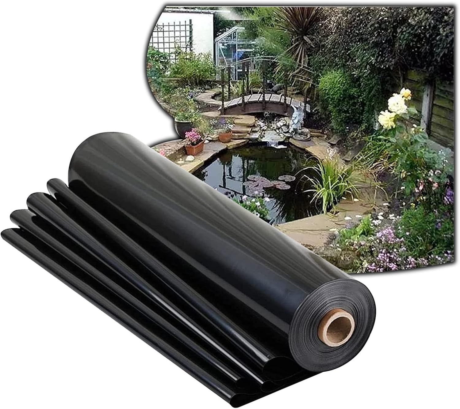 Amazon.com : Flexible Pre-Cut Pond Liner - HDPE - 0.2mm, Rubber Fish ...