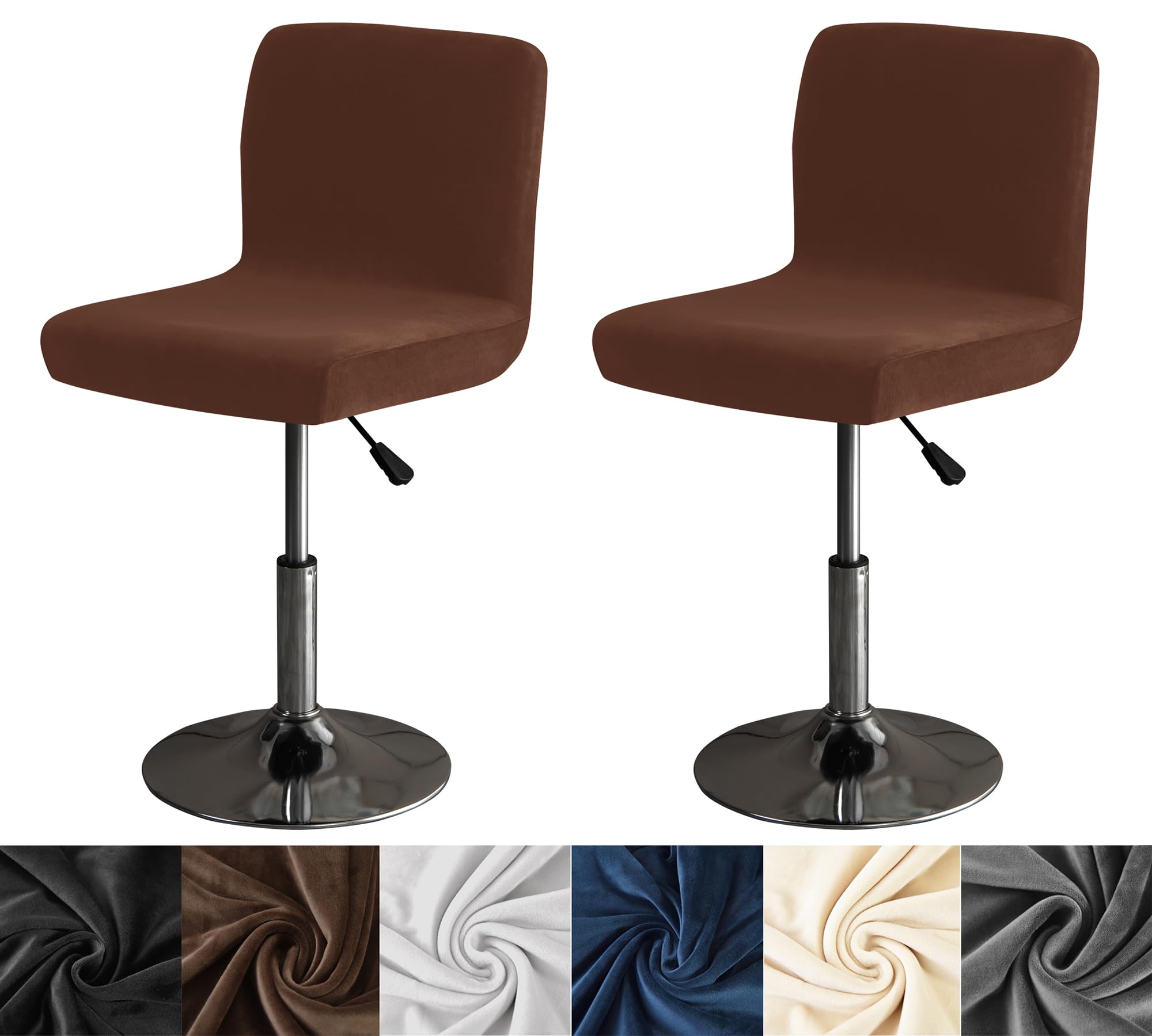 Amazon.com: HFCNMY Bar Stool Covers with Backs,2 Pack Stretch Velvet ...