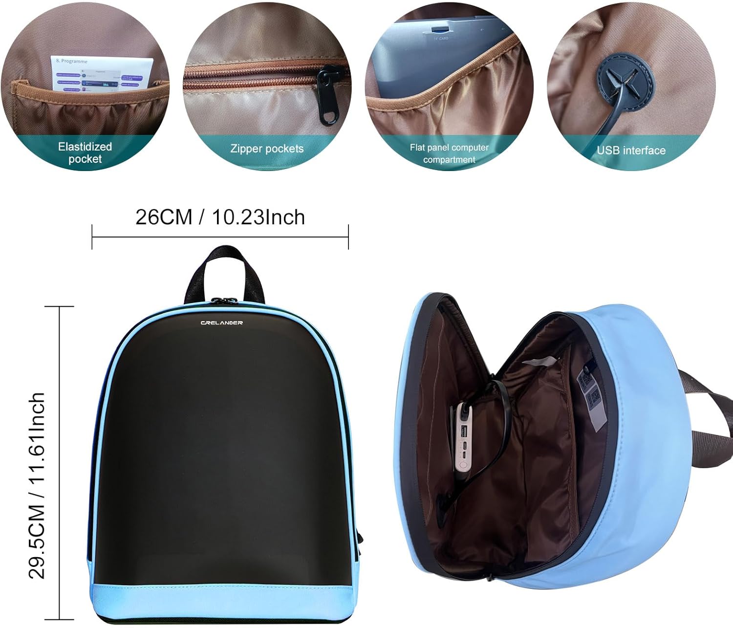 Crelander T7 Smart LED Backpack User Manual