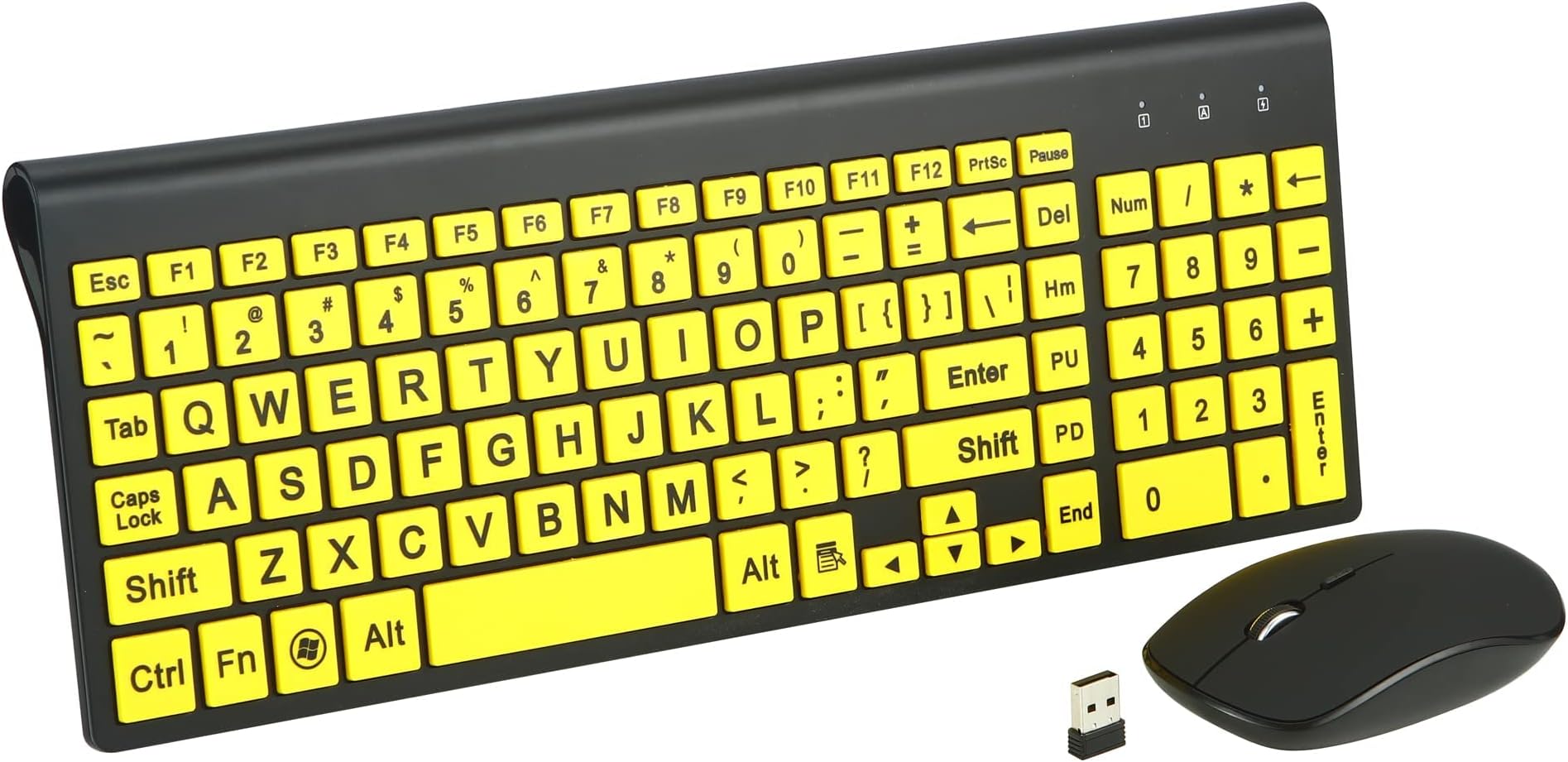Amazon.com: FONICER Full Size Large Print 2.4g Wireless Keyboard and ...