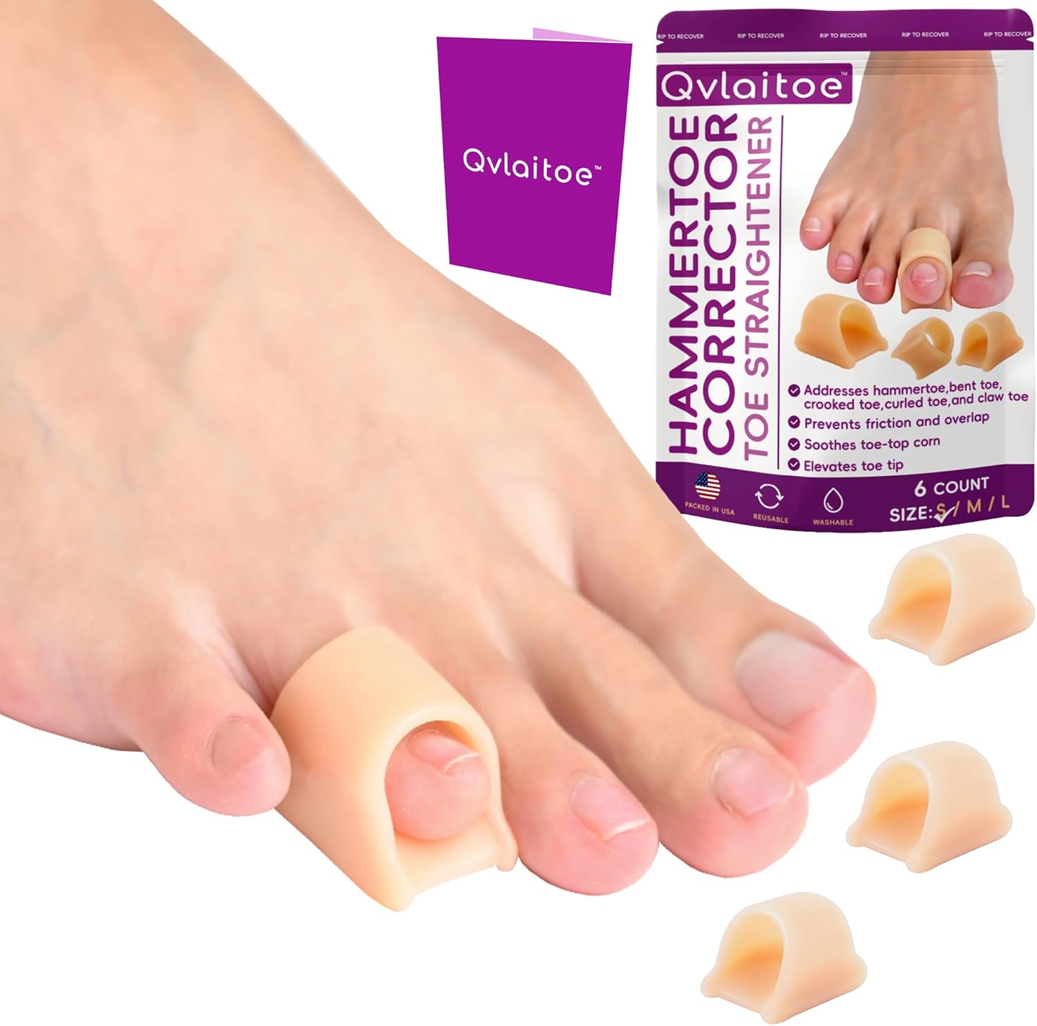 Amazon.com: Qvlaitoe Small Hammer Toe Straightener, 6 Count Toe ...