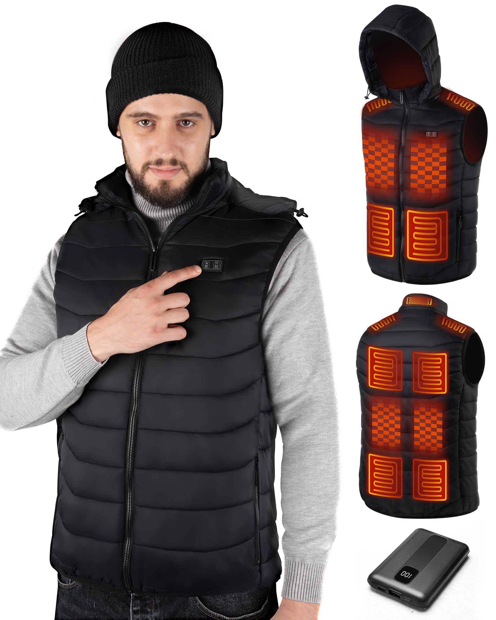 Heated Vest for Men with ΒATTERY Pack Included, Lightweight Warming ...