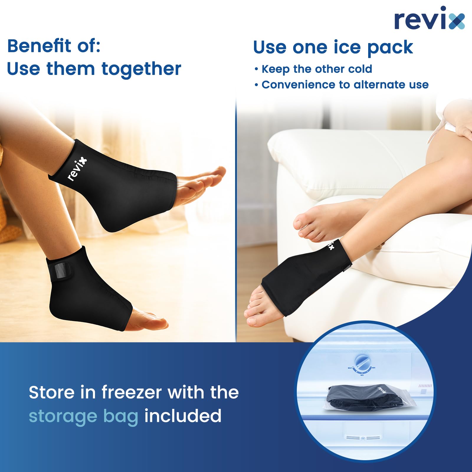 Snapklik.com : REVIX Ankle Ice Pack Wraps For Soothing Discomfort ...
