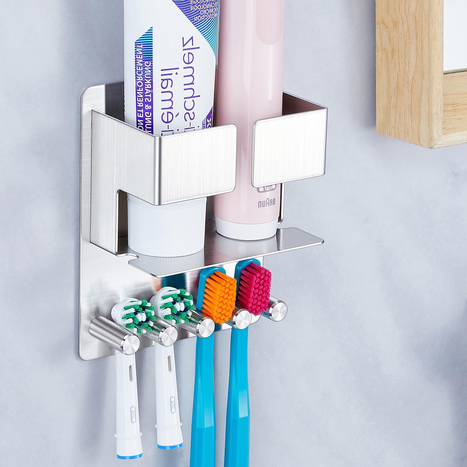 YYBO Electric Toothbrush Holder for Bathroom, Stainless Steel ...