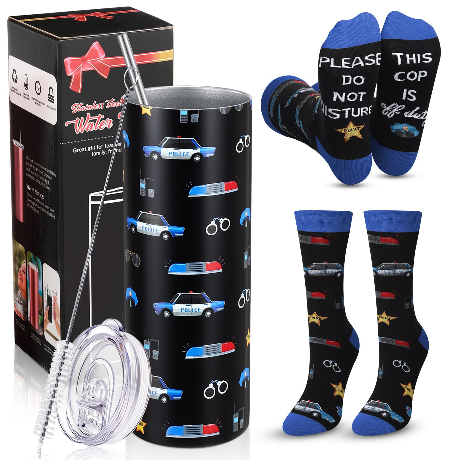 Amazon.com | Chuarry Police Gifts 20 oz Stainless Steel Insulated ...