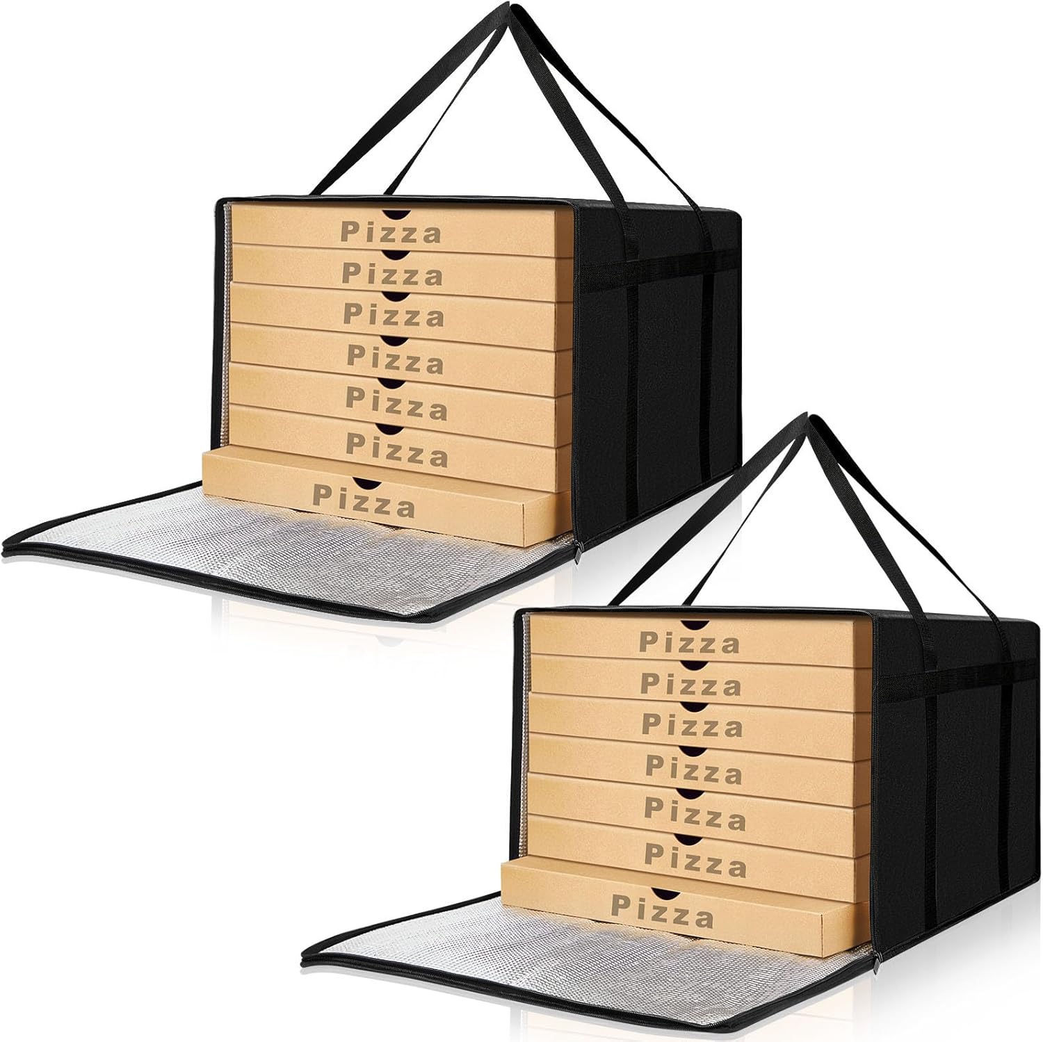 Amazon.com: Maxcheck 2 Pcs Insulated Pizza Delivery Bag 24 x 24 x 14 ...