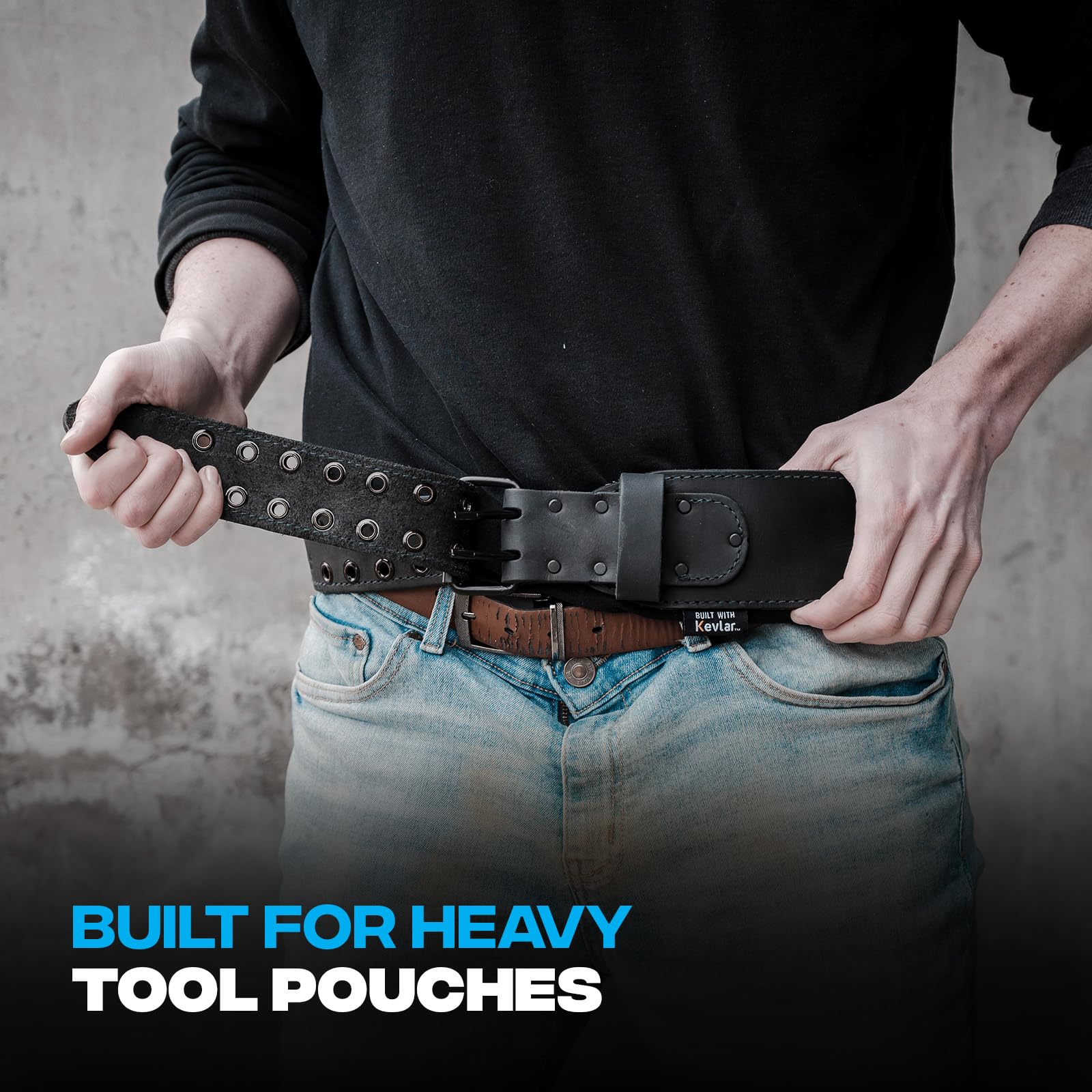 Snapklik.com : OX Tools 3-Inch Kevlar Reinforced Leather Tool Belt ...