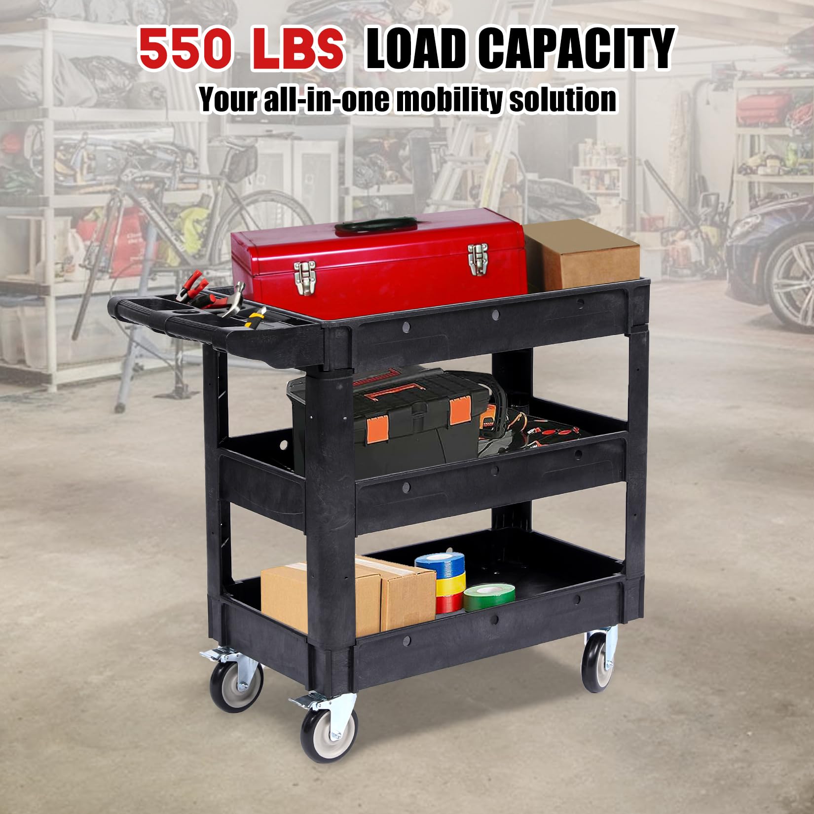 Snapklik.com : Plastic Service Cart, Utility Cart
