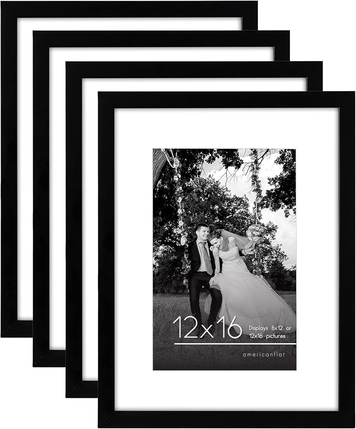 Amazon.com - Americanflat 12x16 Picture Frame with Shatter-Resistant Glass - Set of 4 - Use as ...