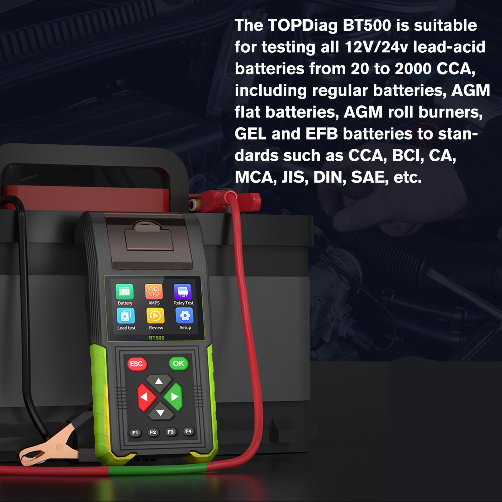 Snapklik.com : Topdiag BT500 Battery Tester Automotive 20-2000 CCA Car ...