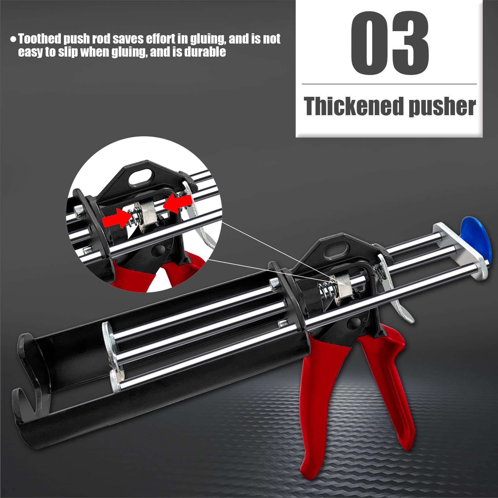 Snapklik.com : Hubaow Dual Epoxy Gun For 200 mL / 6.76 Fl Oz, Double ...