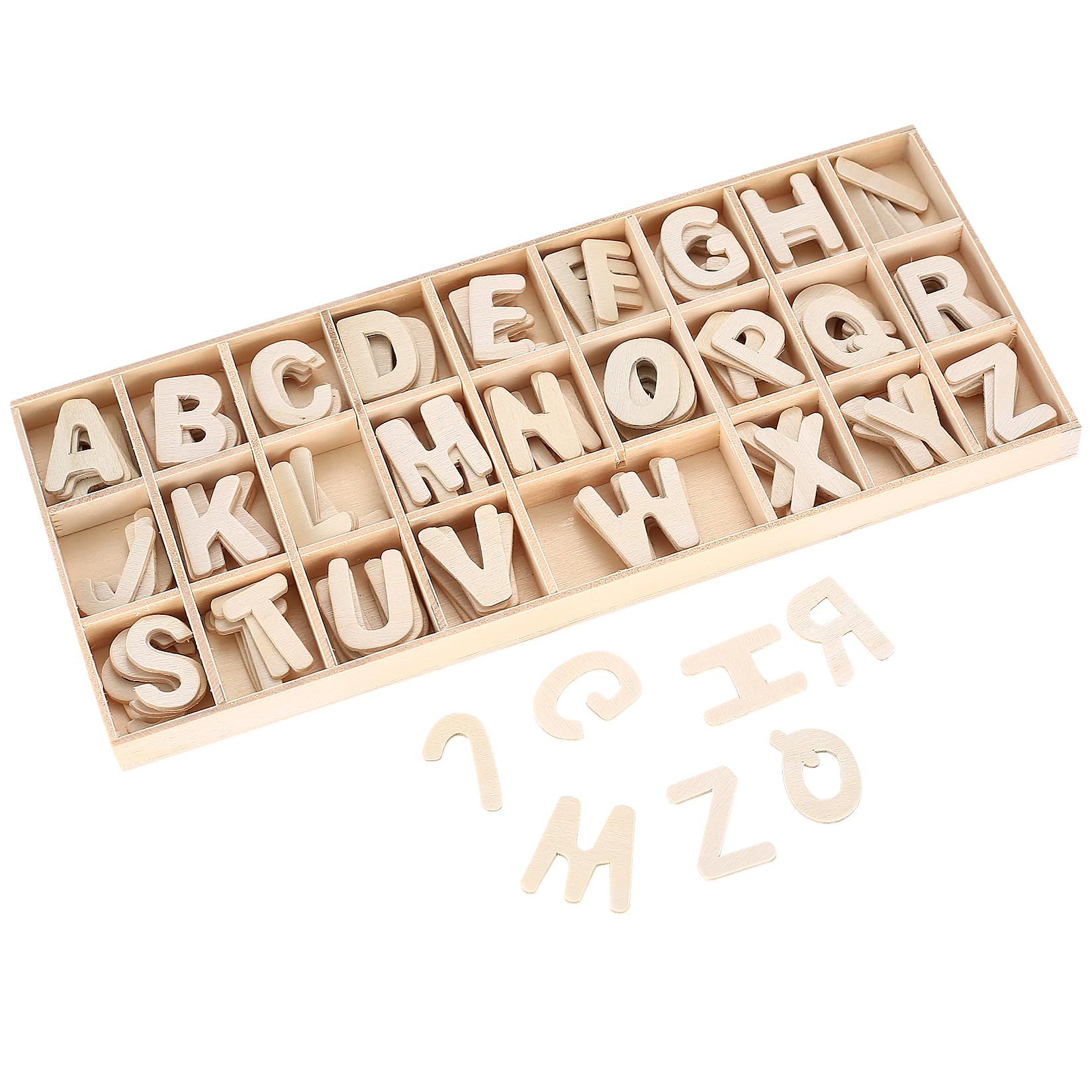 156 Pcs Small Wooden Letters for Crafts, Small Wooden Craft Letters ...