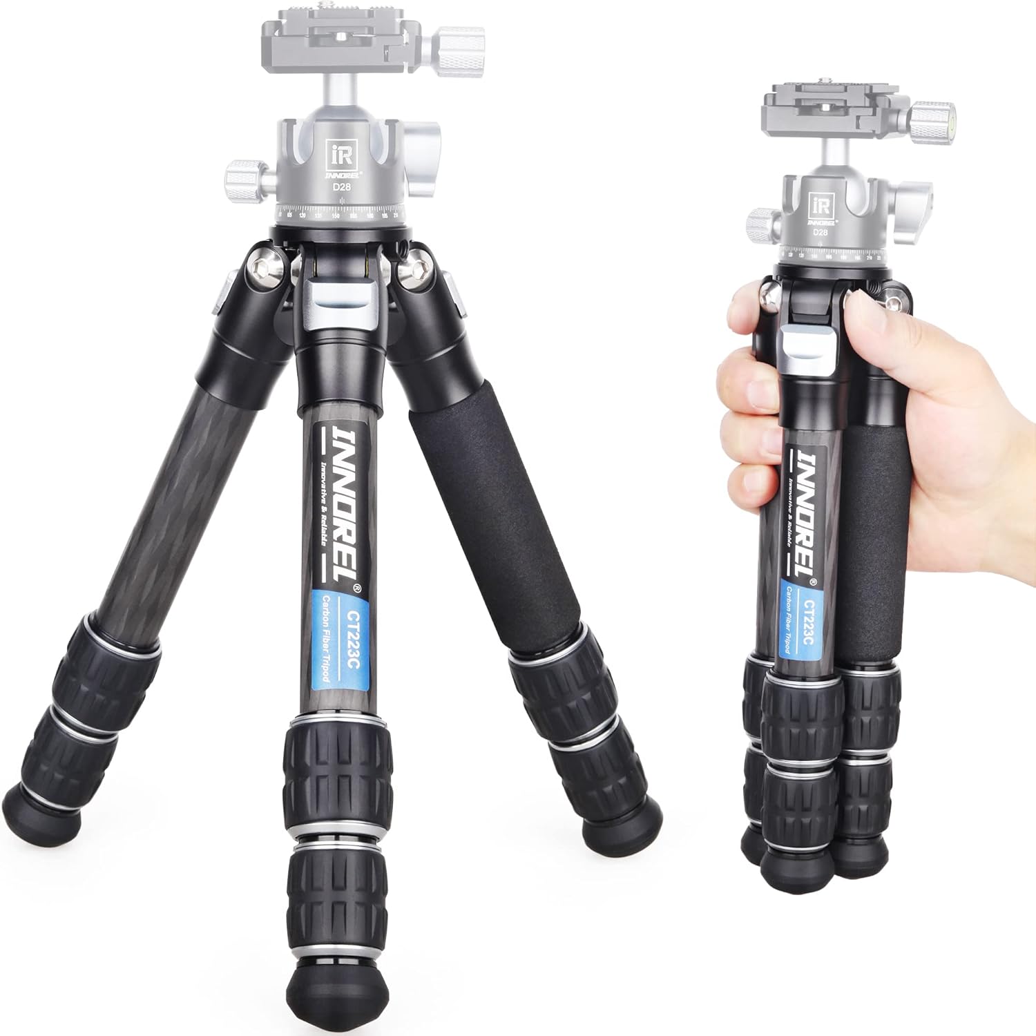 Amazon.com : INNOREL 10-Layer Carbon Fiber Mini Tripod CT223C Desktop ...