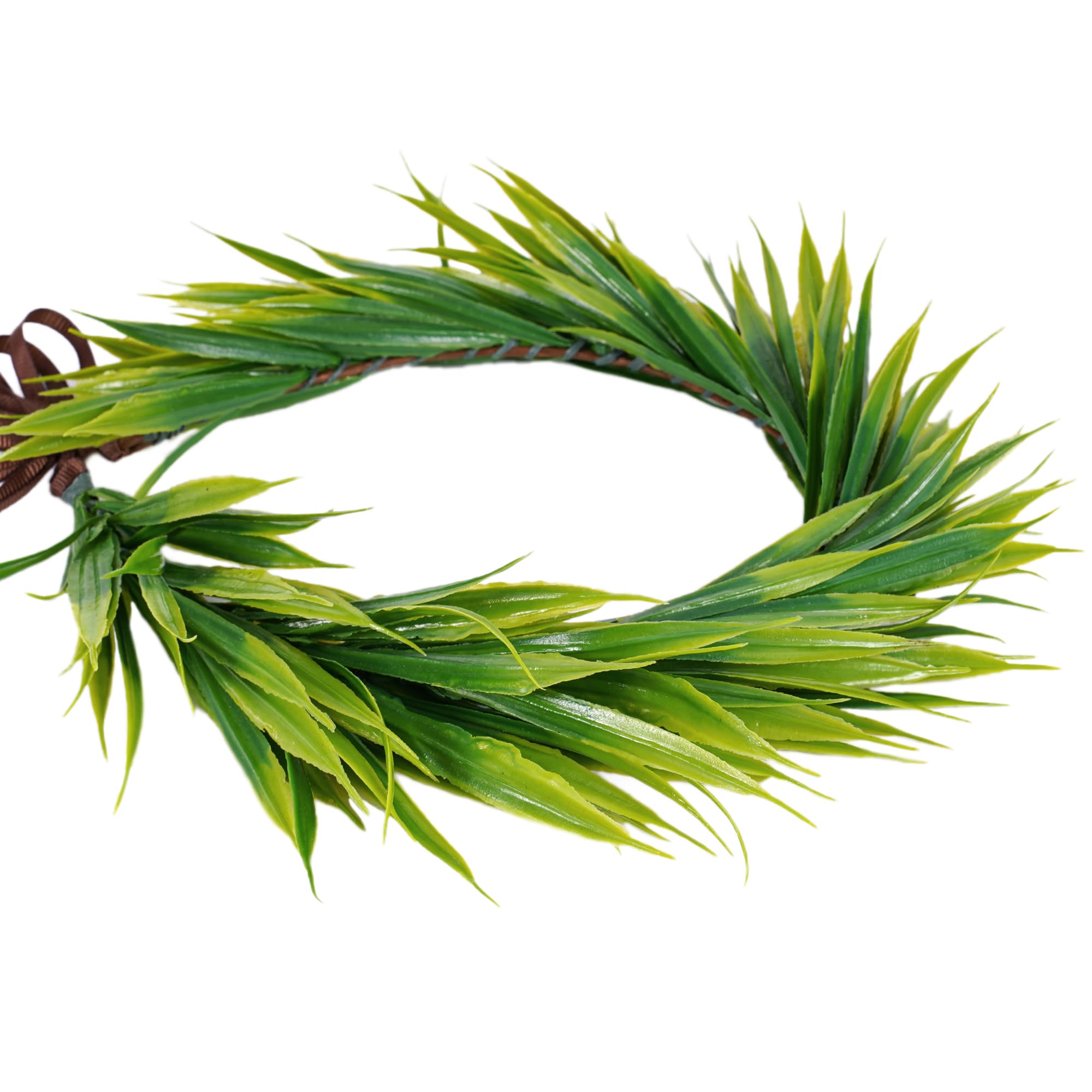 Amazon.com: Hawaiian Leaf Lei Crown Headband - Artificial Tropical ...