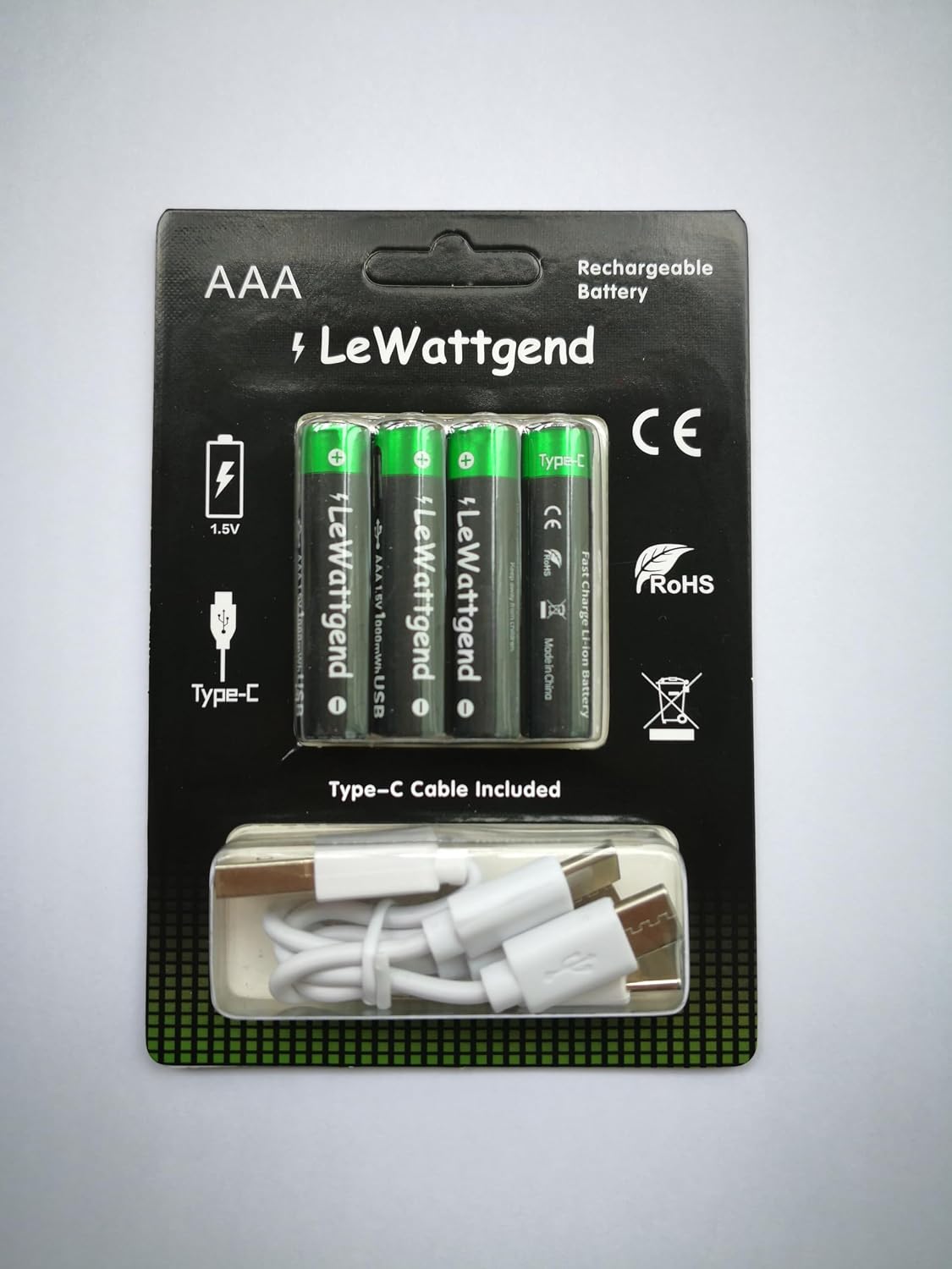 Amazon.com: AAA Rechargeable Battery 4-Pack AAA Lithium Ion Batteries ...