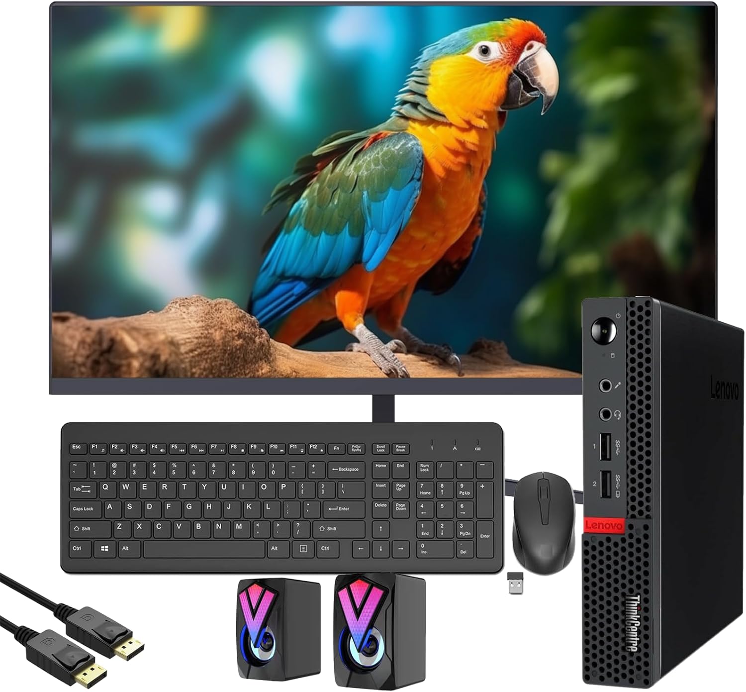 Amazon.com: Lenovo ThinkCentre M625q Mini Desktop PC w/ 21.5in FHD ...