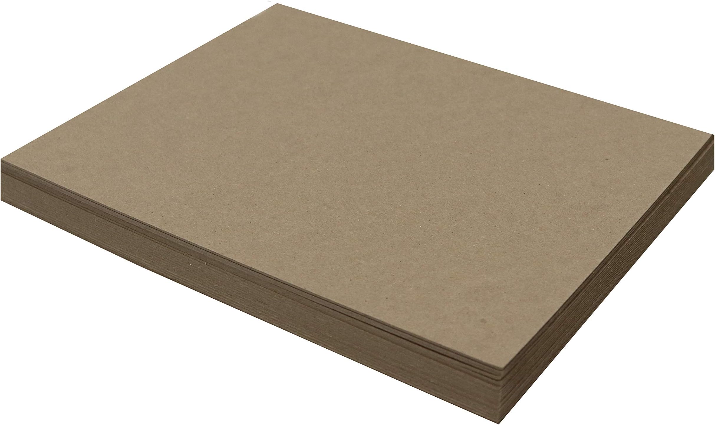 25 Chipboard Sheets 8.5 x 11 inch - 50pt (Point) Heavy Weight Brown ...