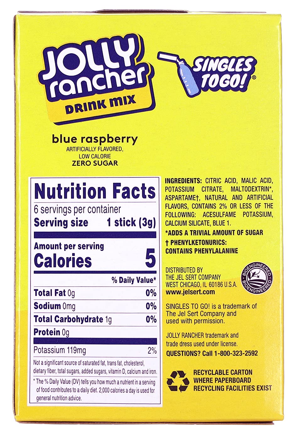Jolly Rancher Blue Raspberry Ingredients