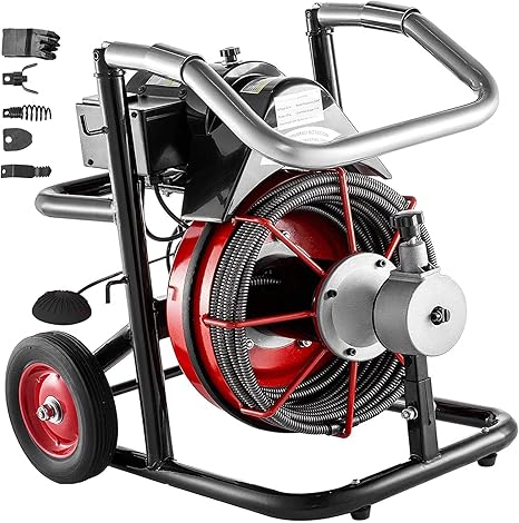 Drain Cleaning Machine fit 1 Inch (25mm) to 4 Inch(100mm) Pipes Drain ...